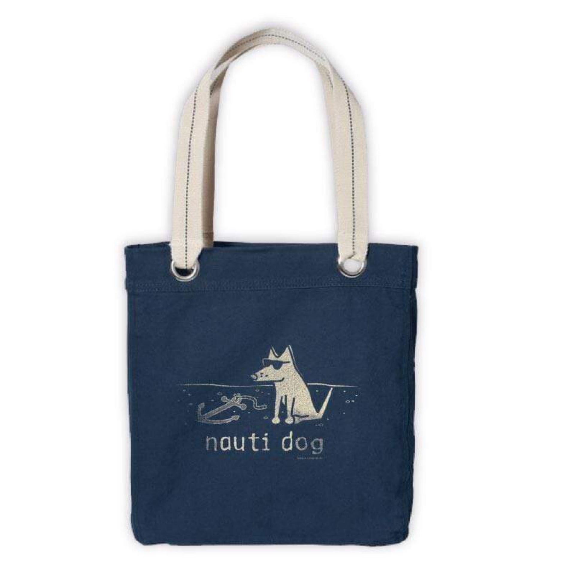 Nauti Dog Navy Tote Bag | My Site